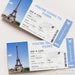 Paris Boarding Pass Paris Surprise Trip Paris Gift Ticket Personalized ...