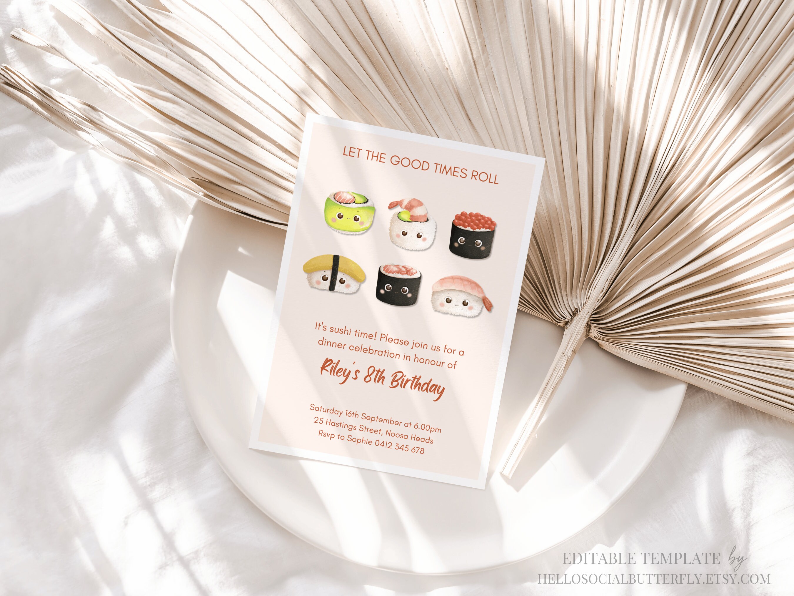 Sushi Menu Card Hibachi Dinner Menu Hibachi Birthday Menu - Etsy