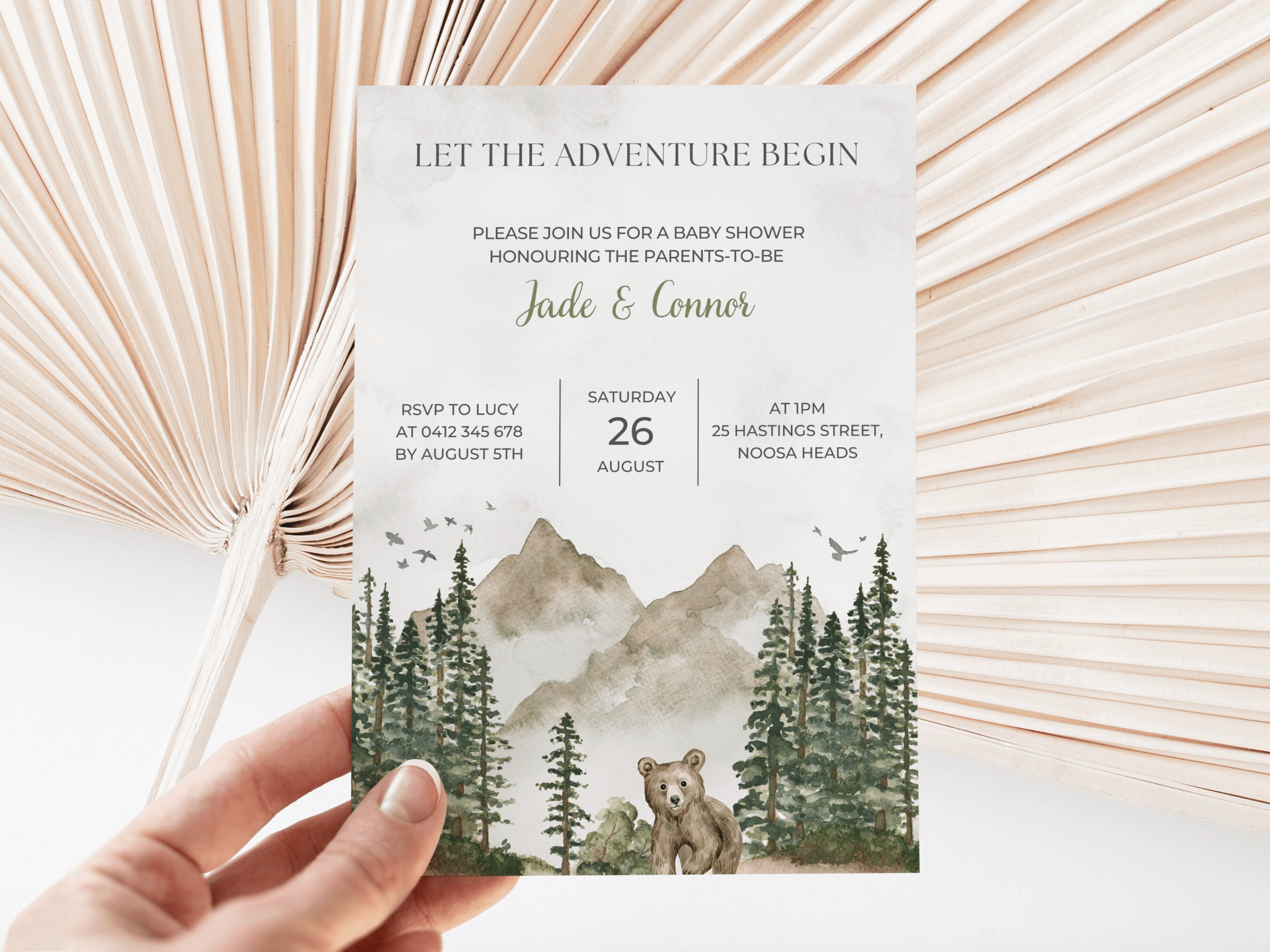 EDITABLE Let the Adventure Begin Baby Shower Invitation Adventure ...