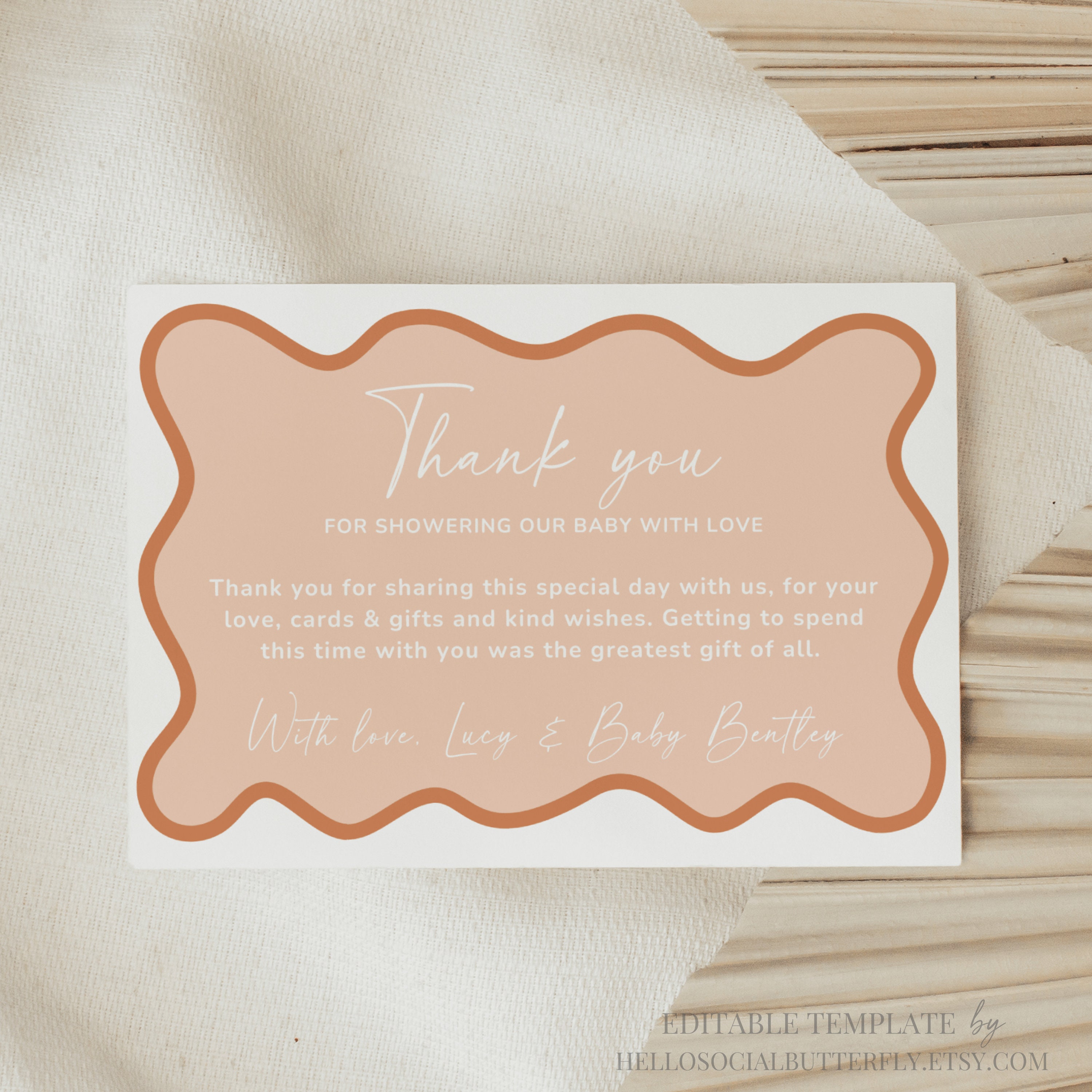 EDITABLE Wavy Baby Shower Welcome Sign Curve Baby Shower - Etsy Australia