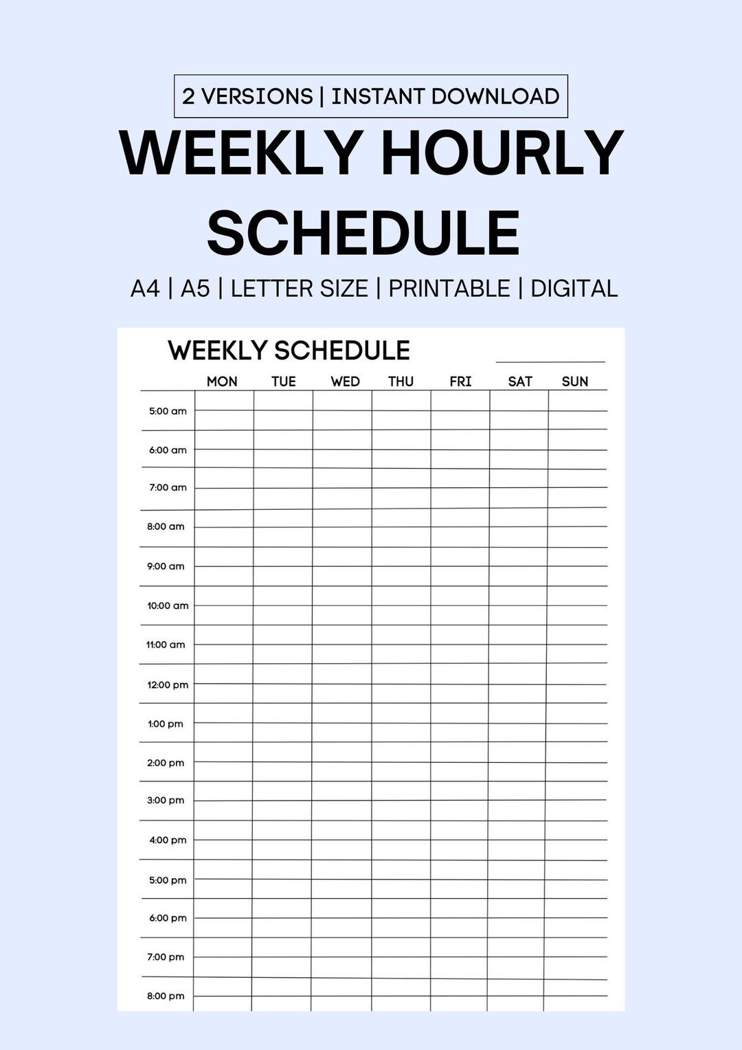 Time Tracker Printable, Time Log, Time Blocking Template, Time ...