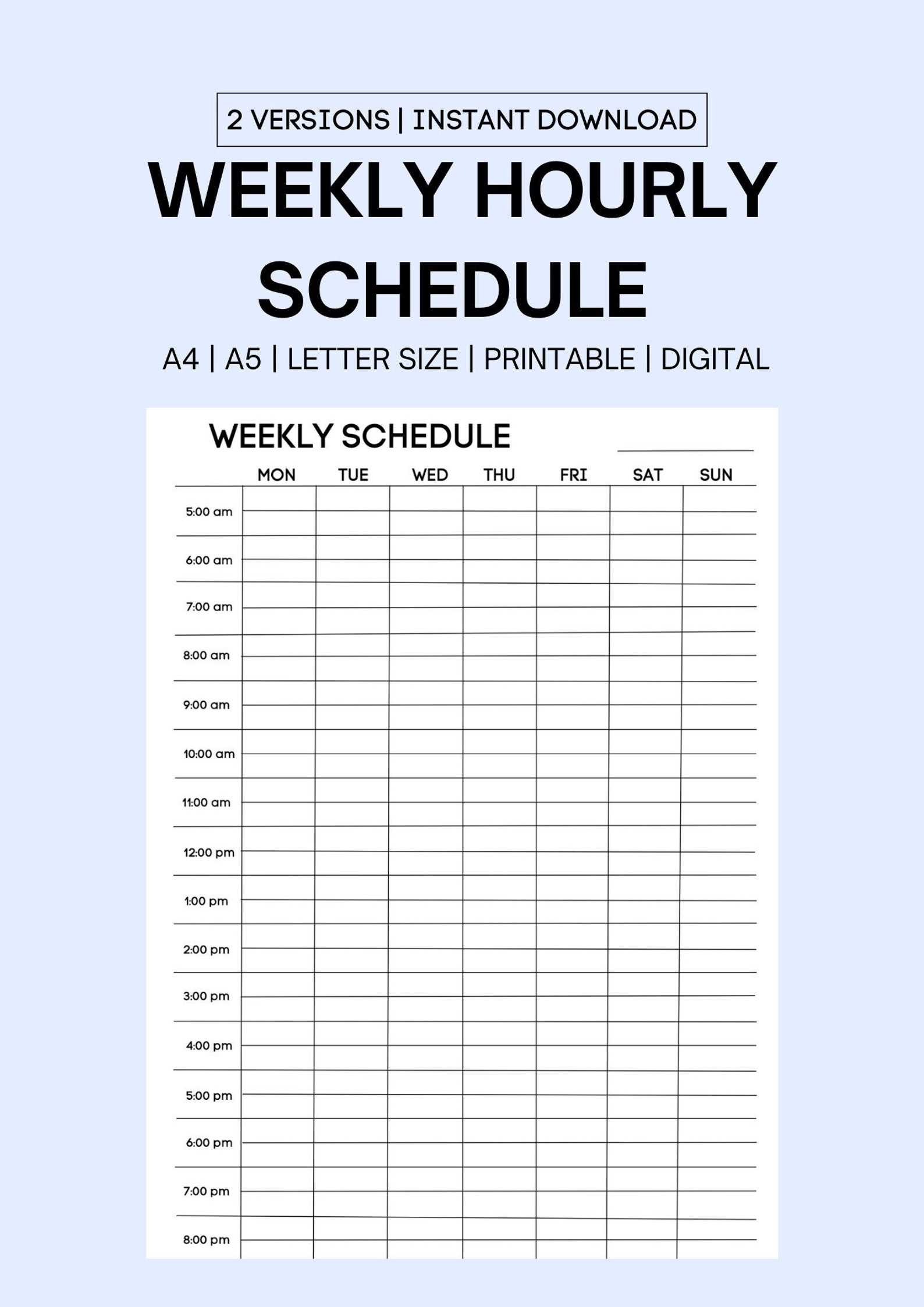 Time Tracker Printable, Time Log, Time Blocking Template, Time ...
