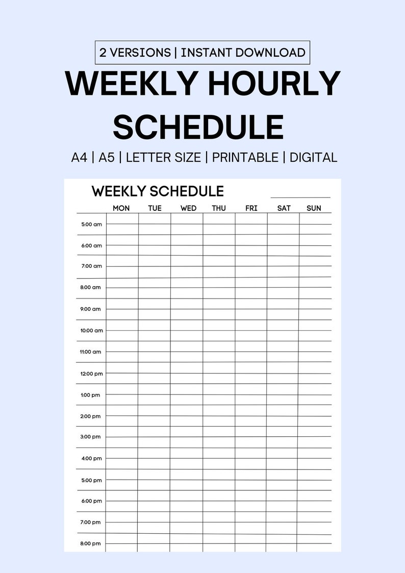 Time Tracker Printable, Time Log, Time Blocking Template, Time ...