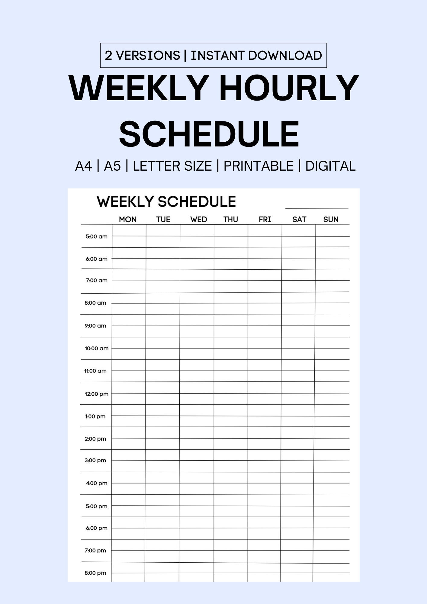 Time Tracker Printable, Time Log, Time Blocking Template, Time ...