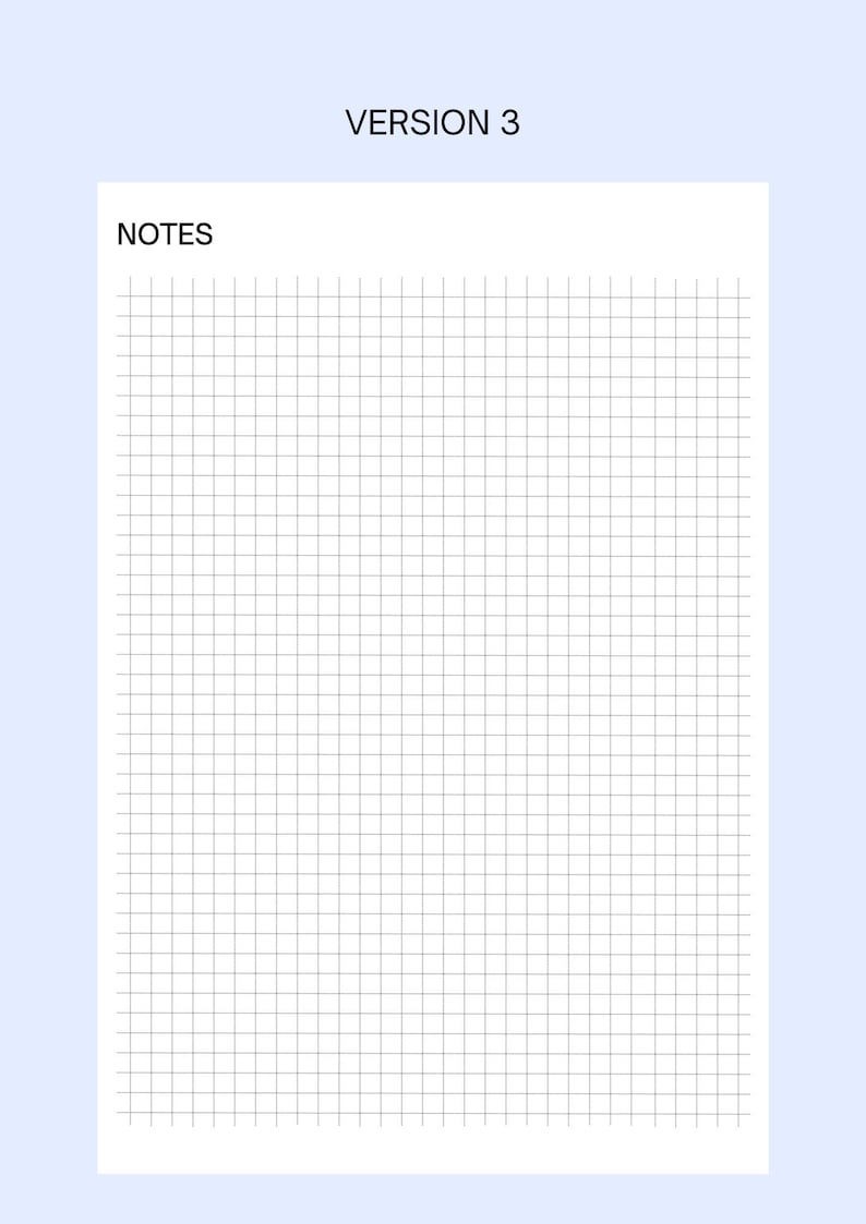 Small Grid Paper Printable, Squared Paper, Planner Inserts, A4/A5 ...