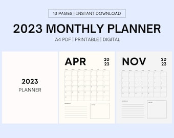 Month at a Glance, Calendar Page, Instant Download - Etsy