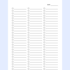 Blank Checklist Template Printable & Fillable, Simple Checklist ...