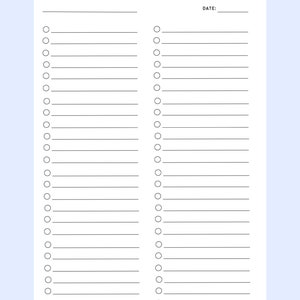 Blank Checklist Template Printable & Fillable, Simple Checklist ...