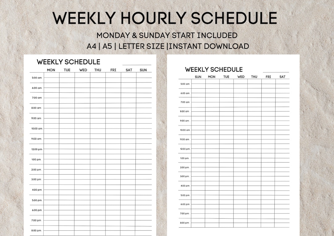 Time Tracker Printable Time Log Time Blocking Template Time - Etsy