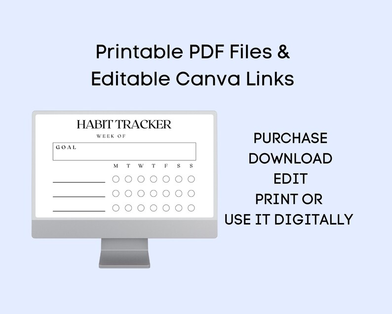 Habit Tracker Spreadsheet | Google Sheets | Daily | Weekly | Monthly ...