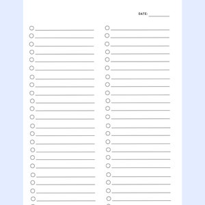 Blank Checklist Template Printable & Fillable, Simple Checklist ...