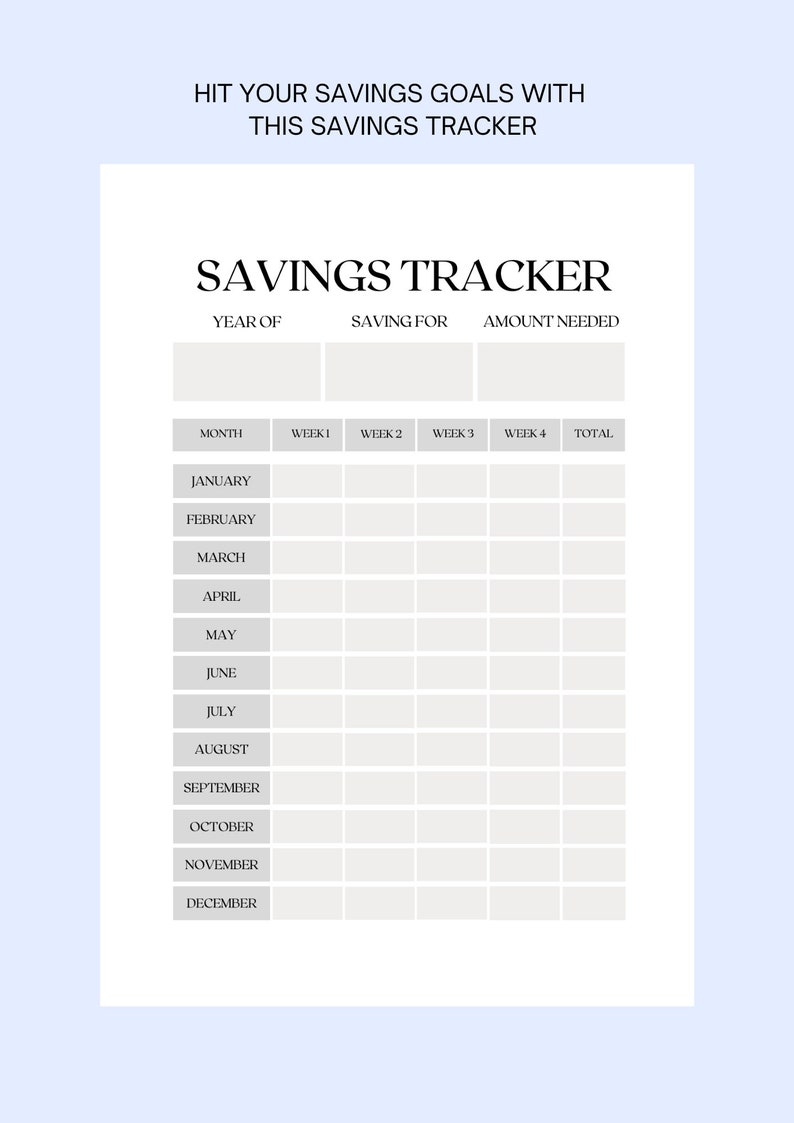 Money Saving Challenge, Savings Tracker Printable, Savings Tracker ...