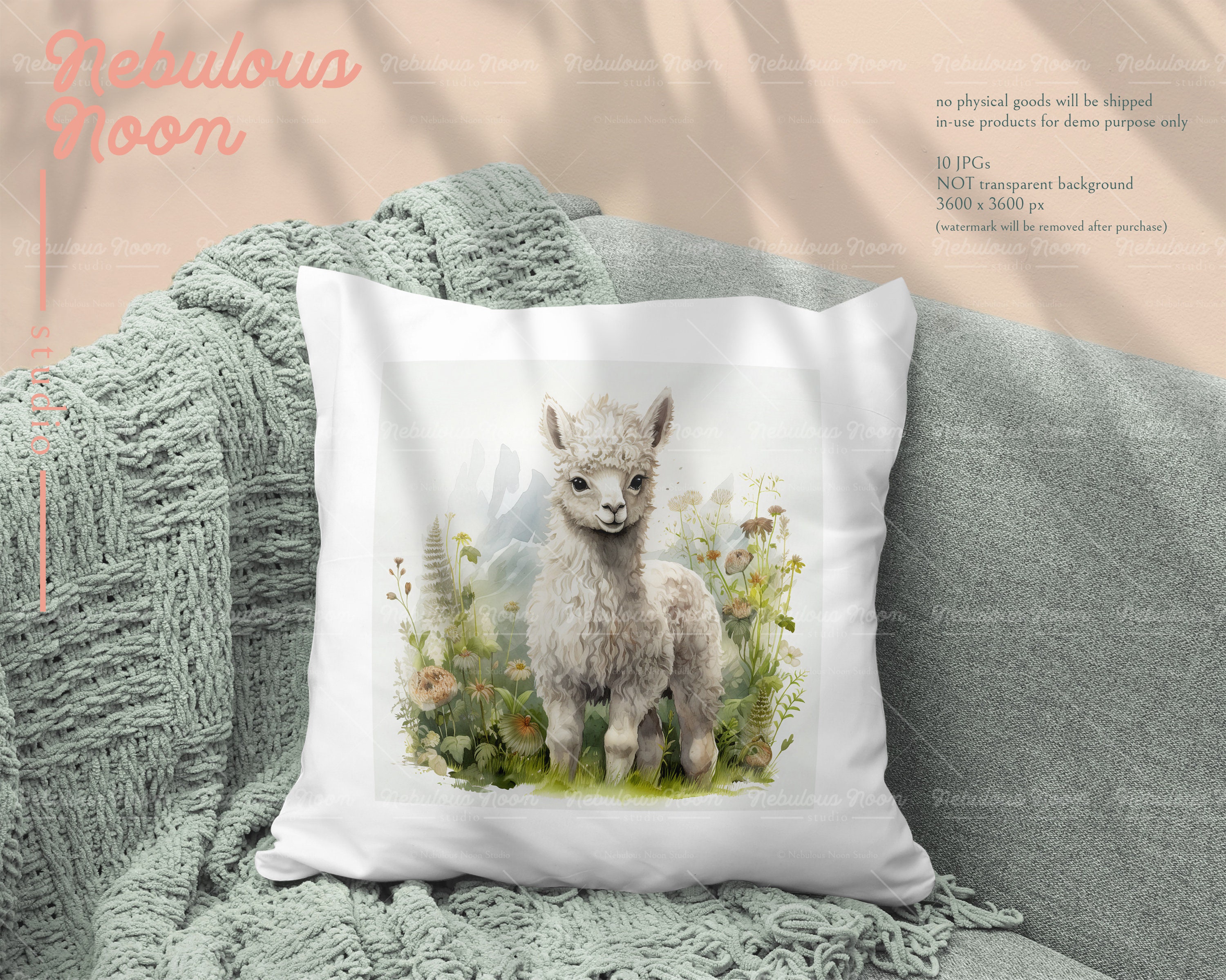 Meadow Roaming Baby Alpaca 10 JPG Digital Paper 23SE011 | Vintage ...