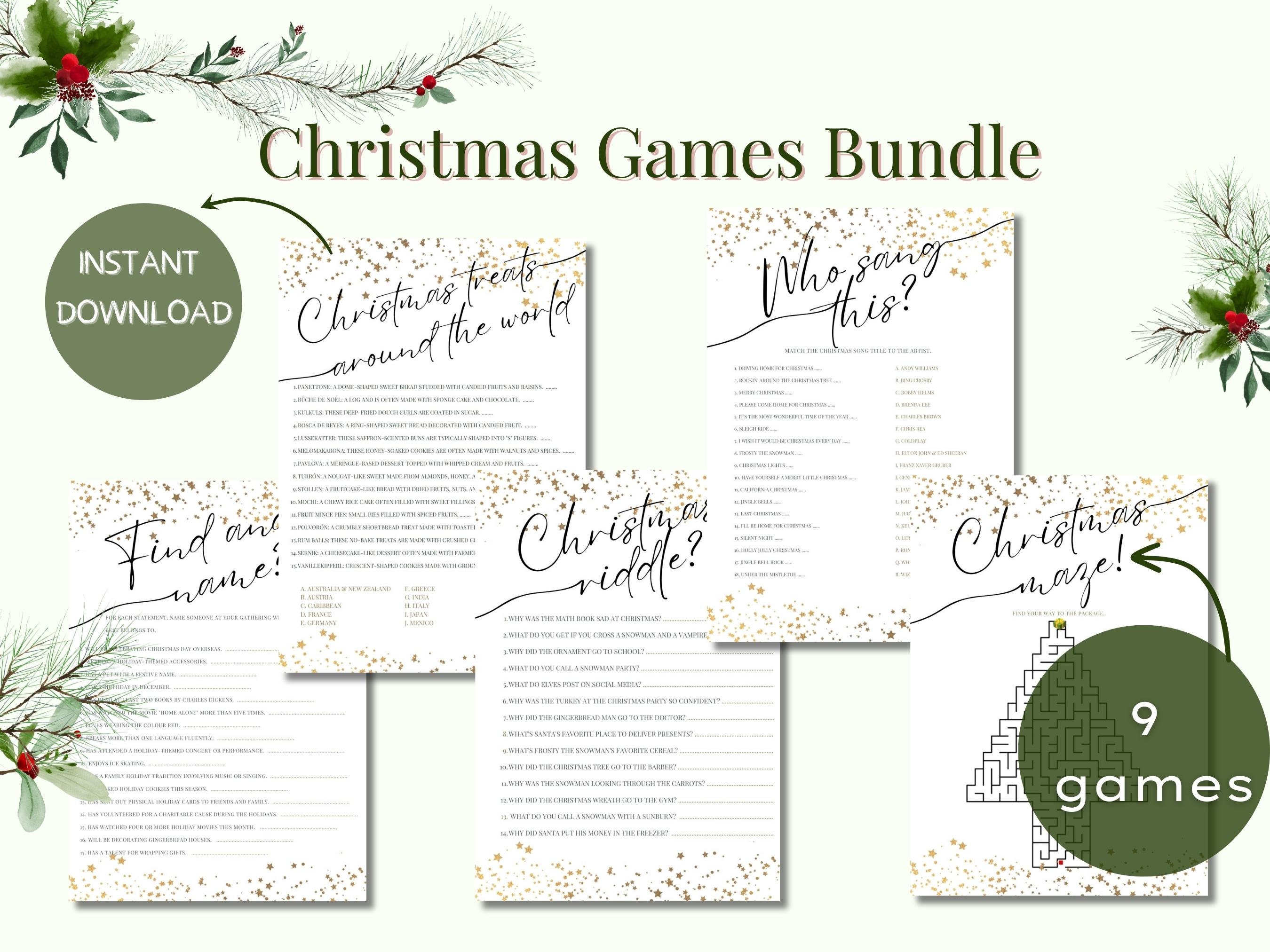 Printable Christmas Game, Christmas Games Printable, Christmas Party ...