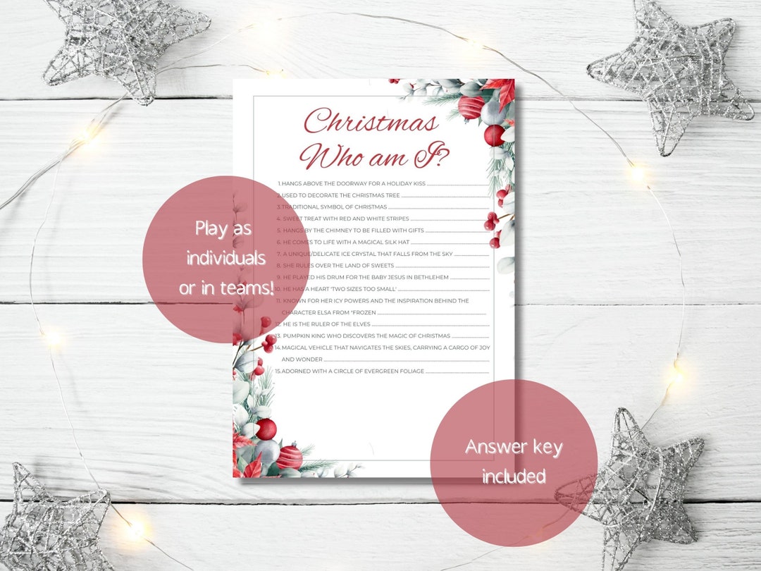 Holiday Party Games Family Game Night Christmas Office - Etsy