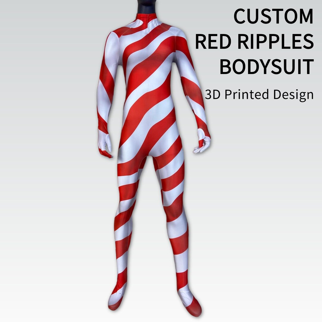 Christmas Candy Canes Costume Cosplay Commission,handmade Red Ripples ...