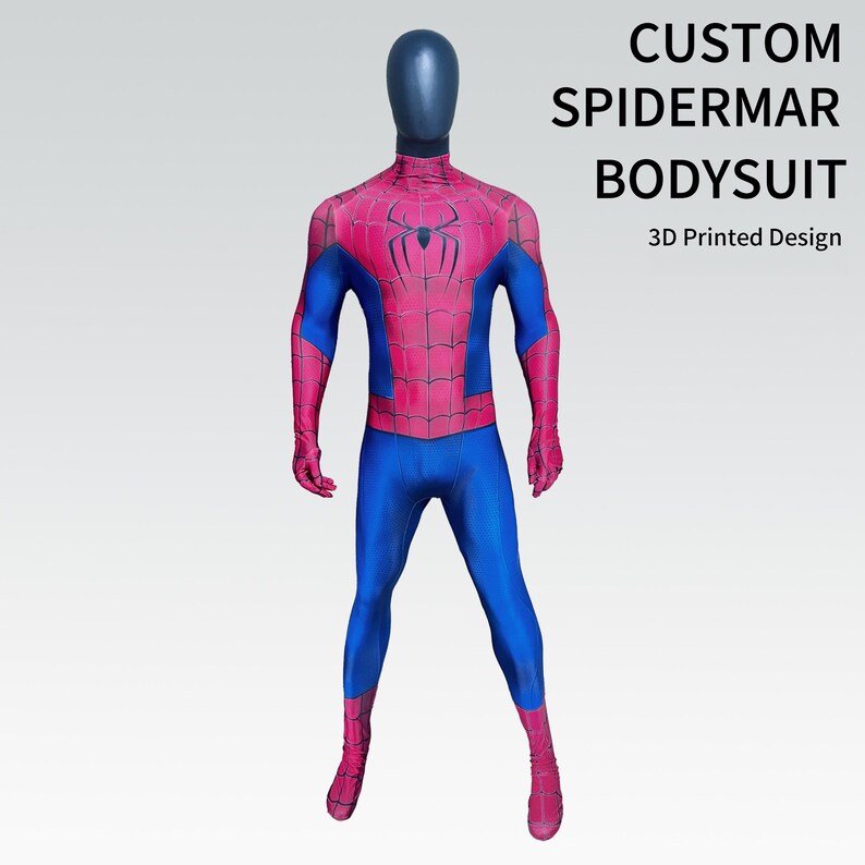 Custom Spider-man Costume Cosplay Commission,handmade Blue Bodysuit for ...