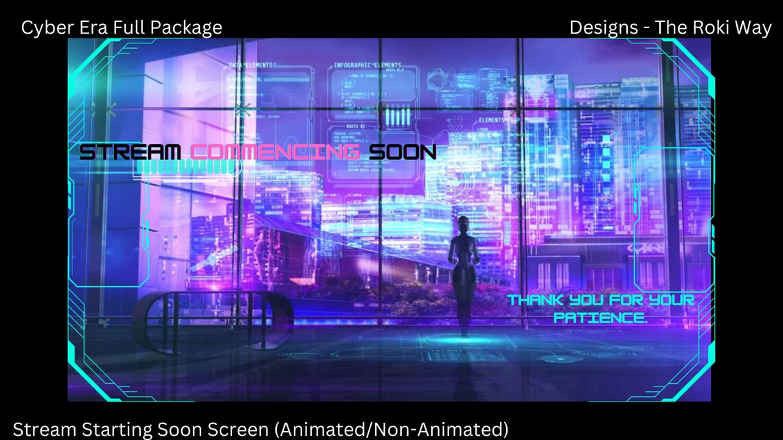 Cyber Era Twitch Stream Overlay Package | Animated | Non-animated ...