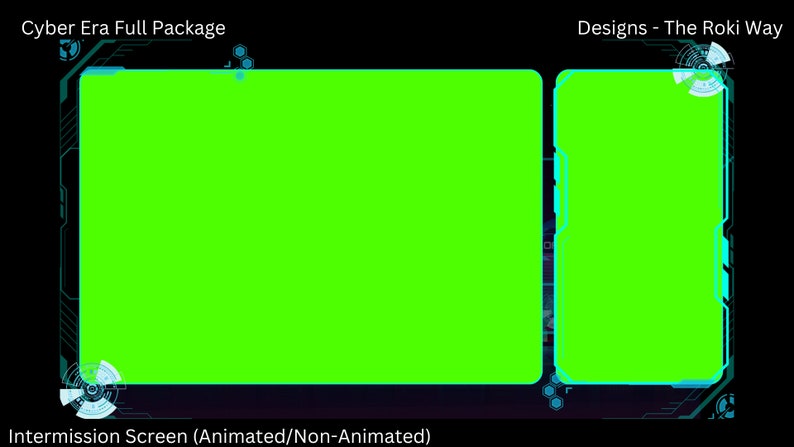 Cyber Era Twitch Stream Overlay Package | Animated | Non-animated ...