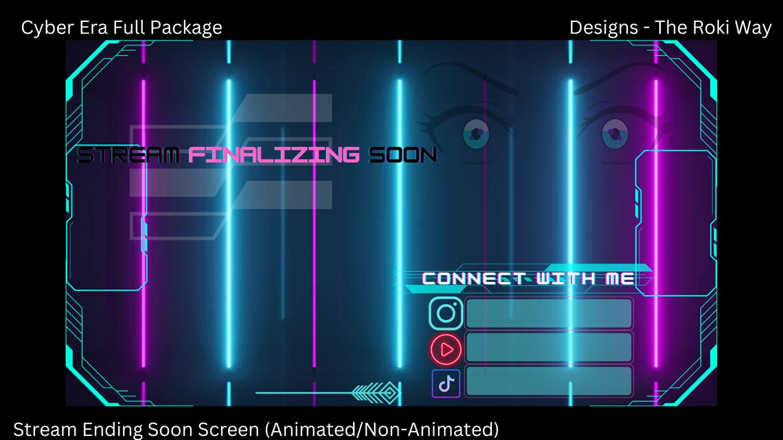 Cyber Era Twitch Stream Overlay Package | Animated | Non-animated ...