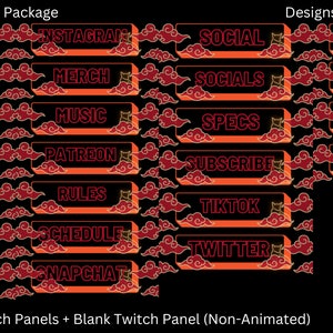 Anime Sunset Twitch Stream Overlay Package | Animated | Non-animated ...