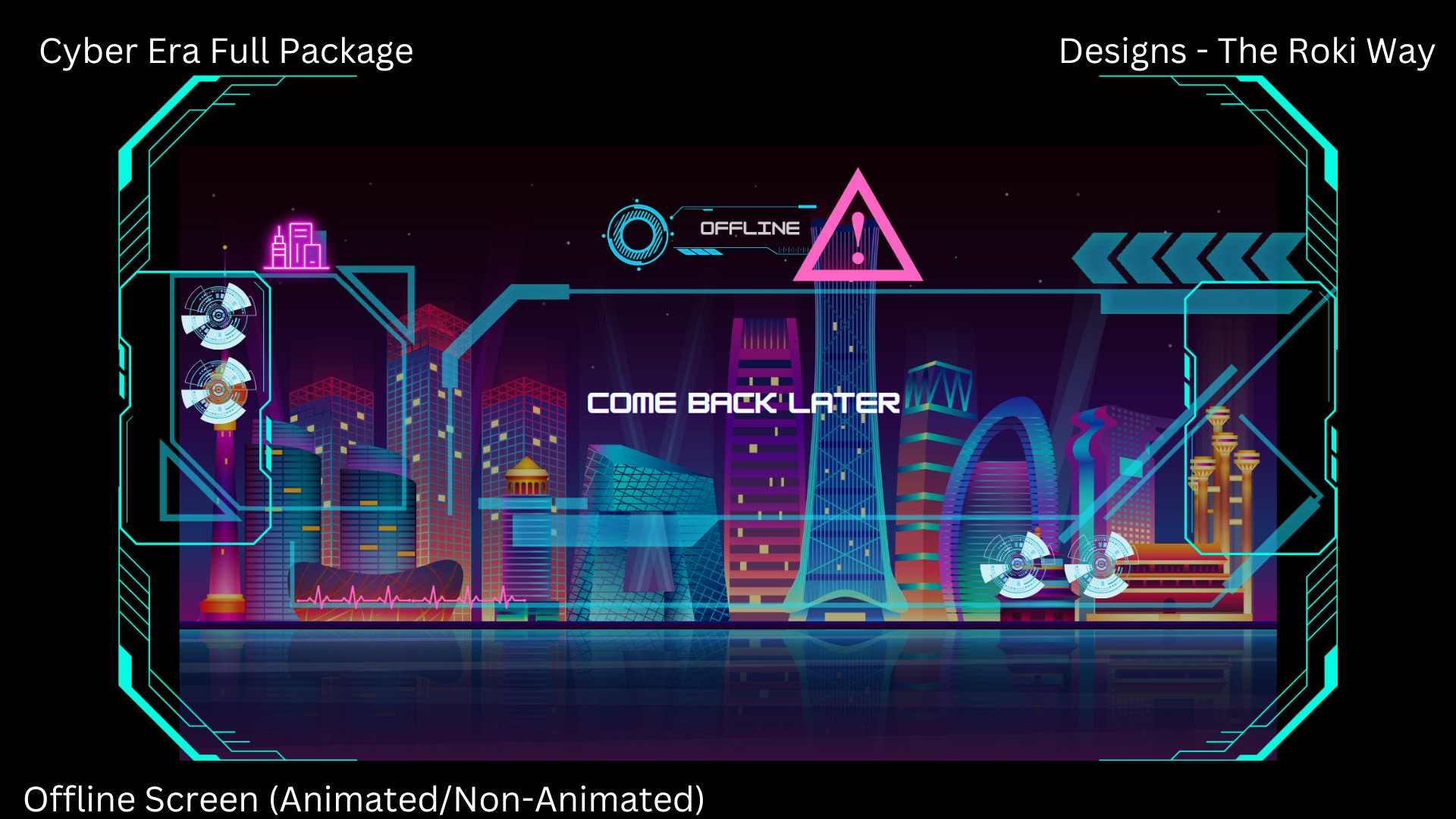Cyber Era Twitch Stream Overlay Package | Animated | Non-animated ...