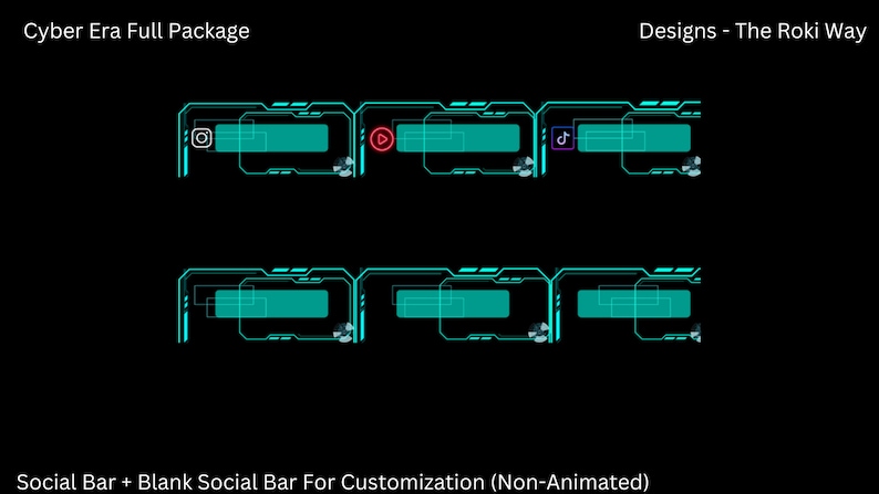 Cyber Era Twitch Stream Overlay Package | Animated | Non-animated ...