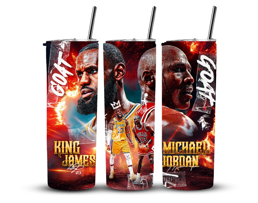 Lebron James Vs Jordan23 Tumbler Wrap / Goat Limited Edition Tumbler ...