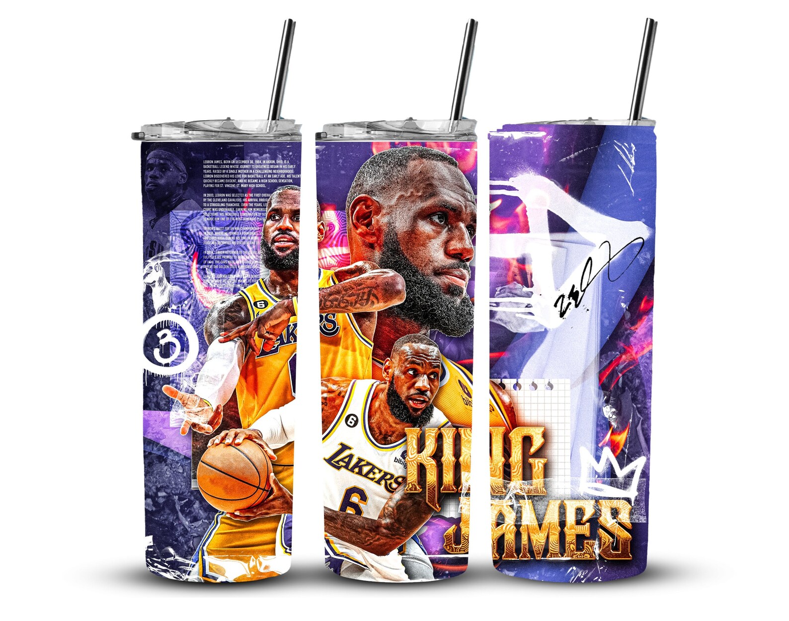 Lebron James Tumbler Wrap / Special Edition Fan Tumbler, 20oz Tumbler ...