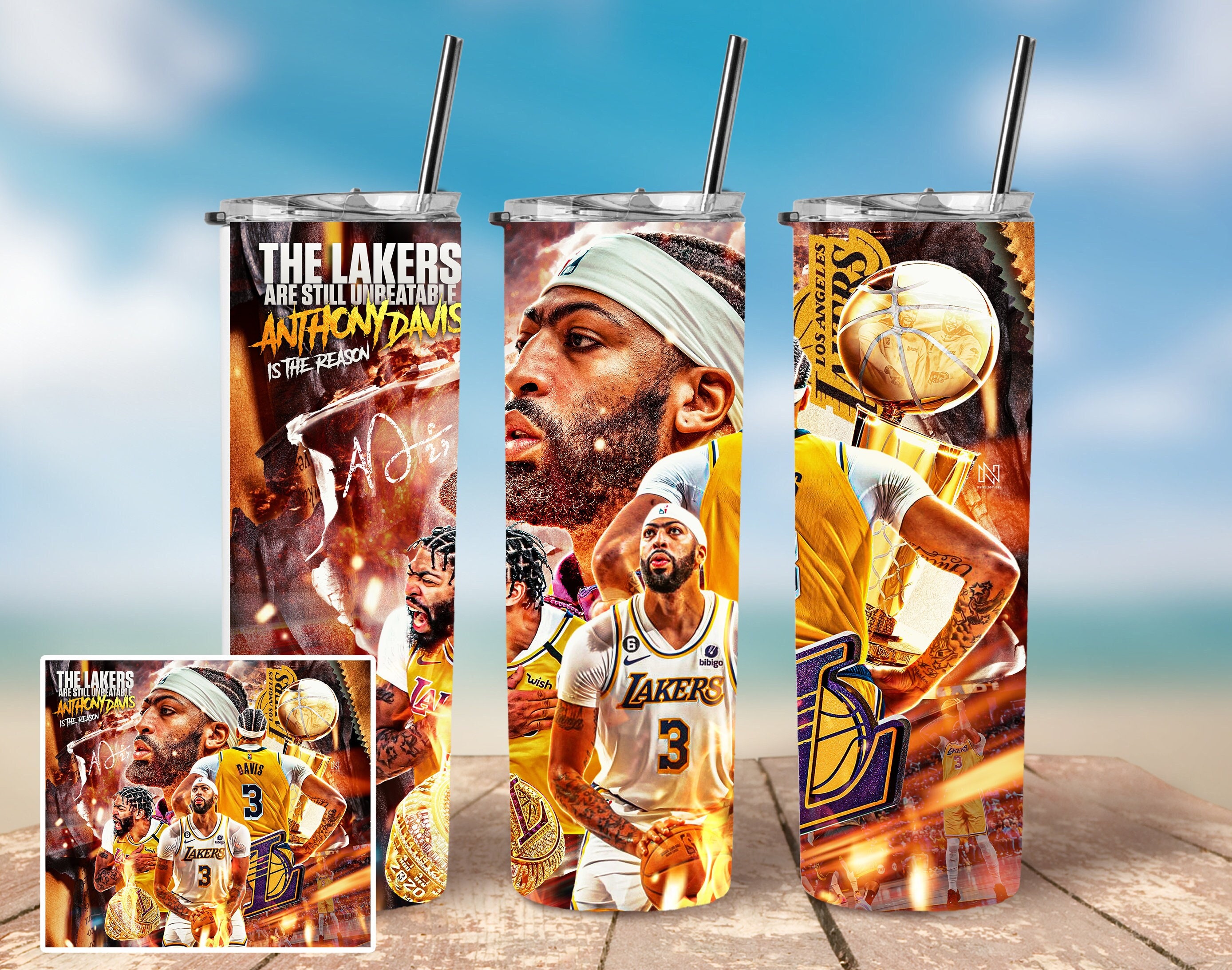 Anthony Davis Tumbler Wrap / Anthony Davis Fan Tumbler, 20oz Tumbler ...