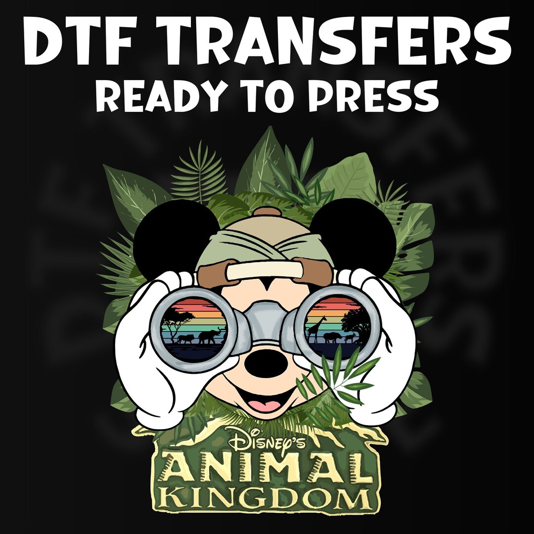 Animal Kingdom Cartoon DTF Transfer Ready to Press Heat - Etsy