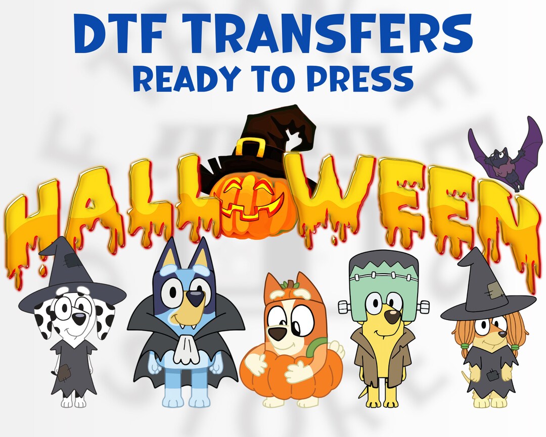 Halloween Cartoons Kids DTF Transfer Ready to Press Heat - Etsy