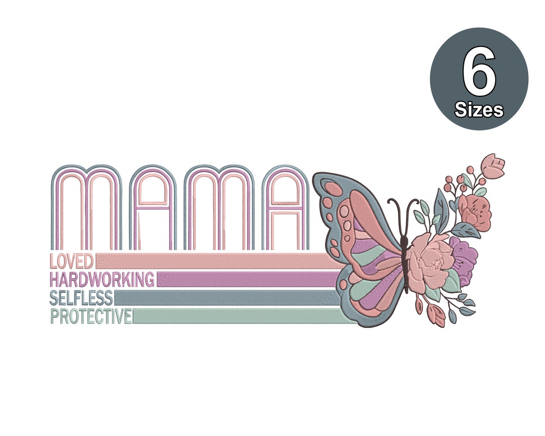 Blessed Mama Embroidery Design, 6 Sizes, Instant Download - Etsy