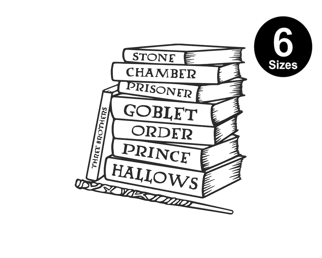 Books Stack Embroidery Design, Instant Download, 6 Sizes - Etsy
