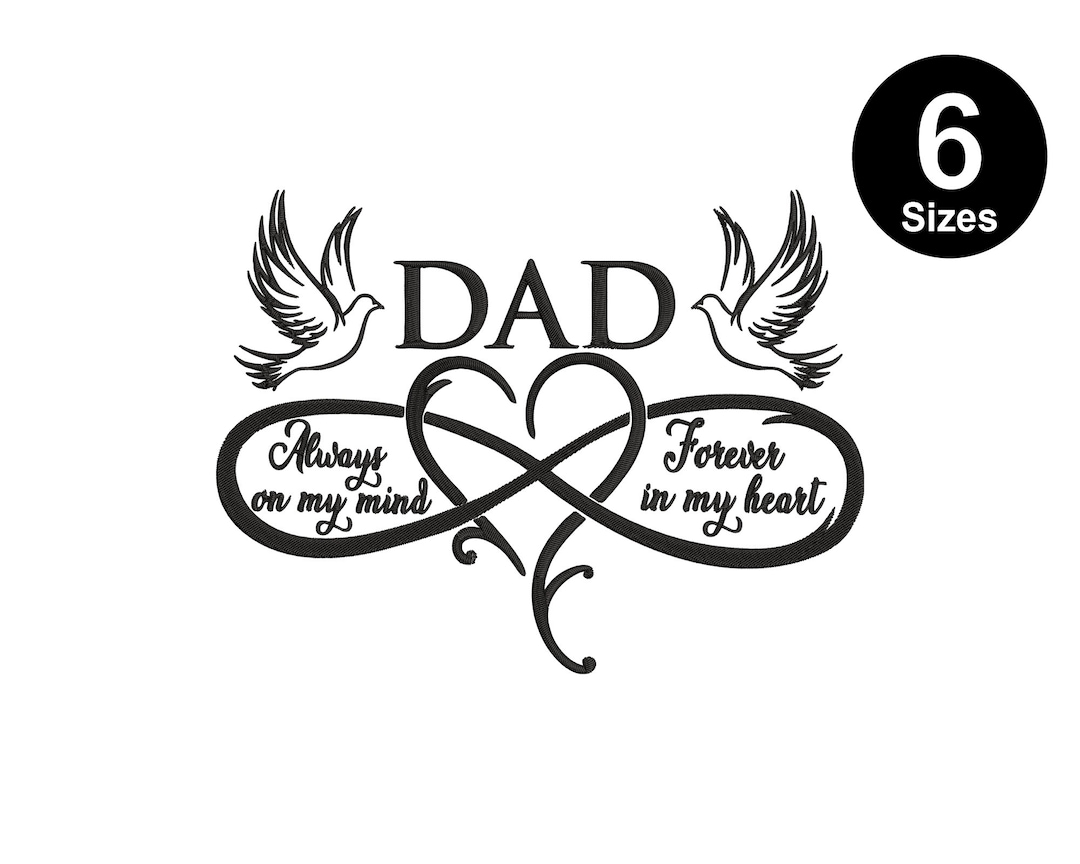In the Memory of Father Machine Embroidery Design Instant Download, 6 ...