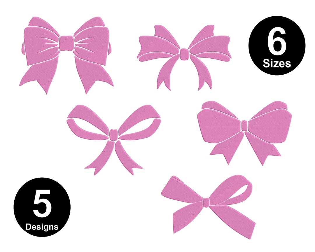 Simple Bow Embroidery Designs, Bow, Simple Bow, Vintage Bow, Bow ...