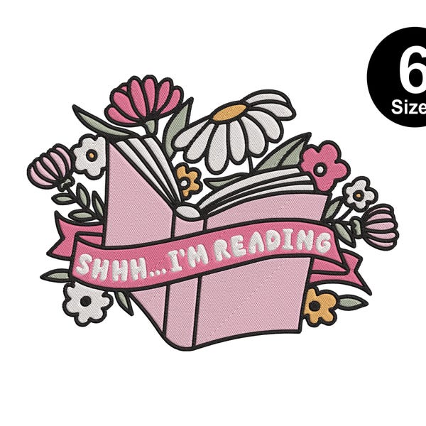 Reading Embroidery Design - Etsy