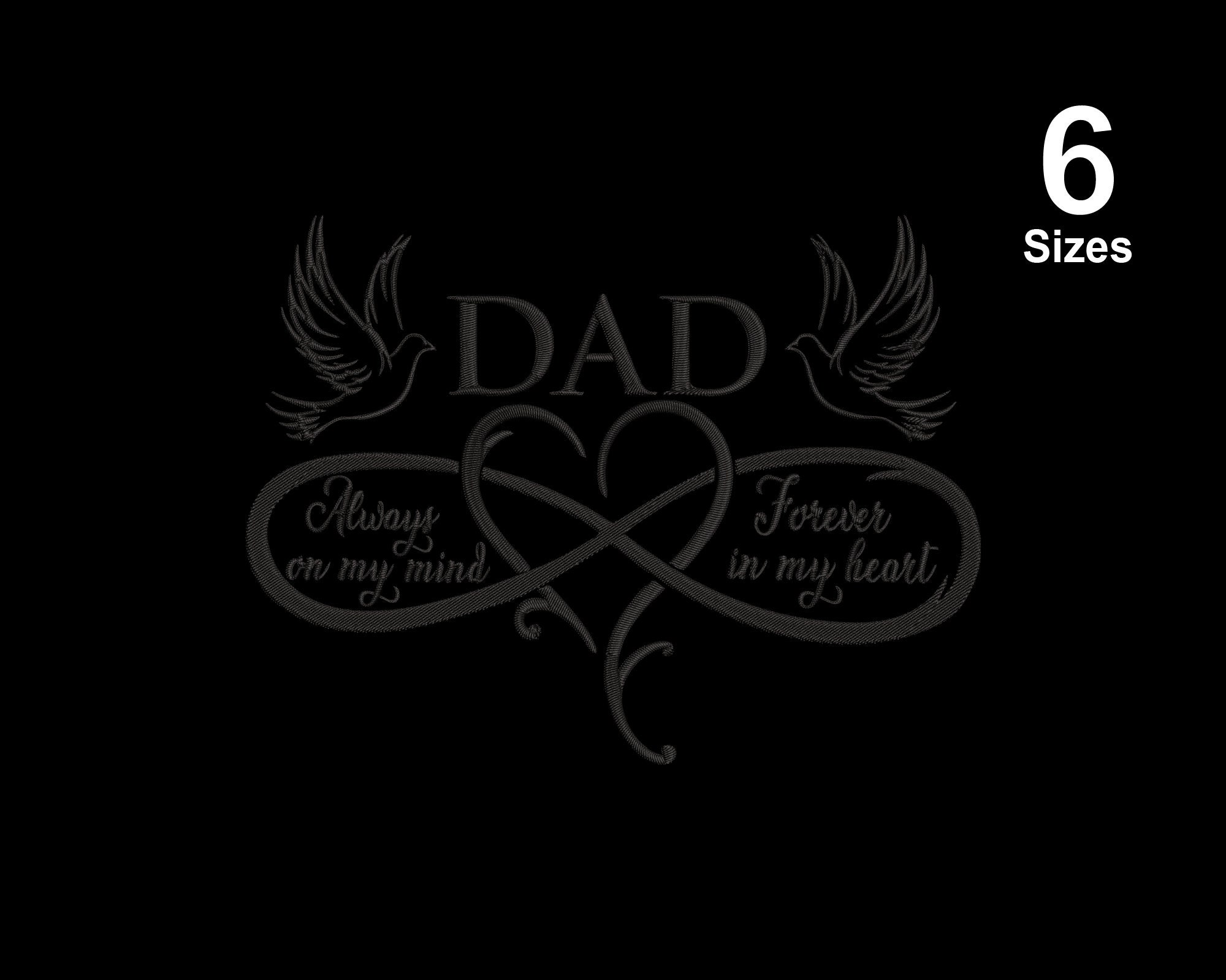 In the Memory of Father Machine Embroidery Design Instant Download, 6 ...