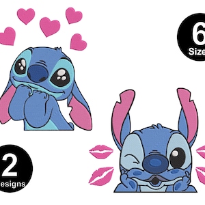 Stitch Embroidery Design Bundle: Lilo & Stitch Fan Art (digital File, 6 ...