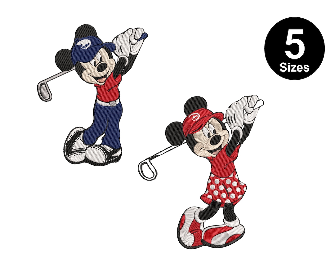 Minnie Mouse Golfing, Golf Machine Embroidery Design, 5 Sizes Instant ...