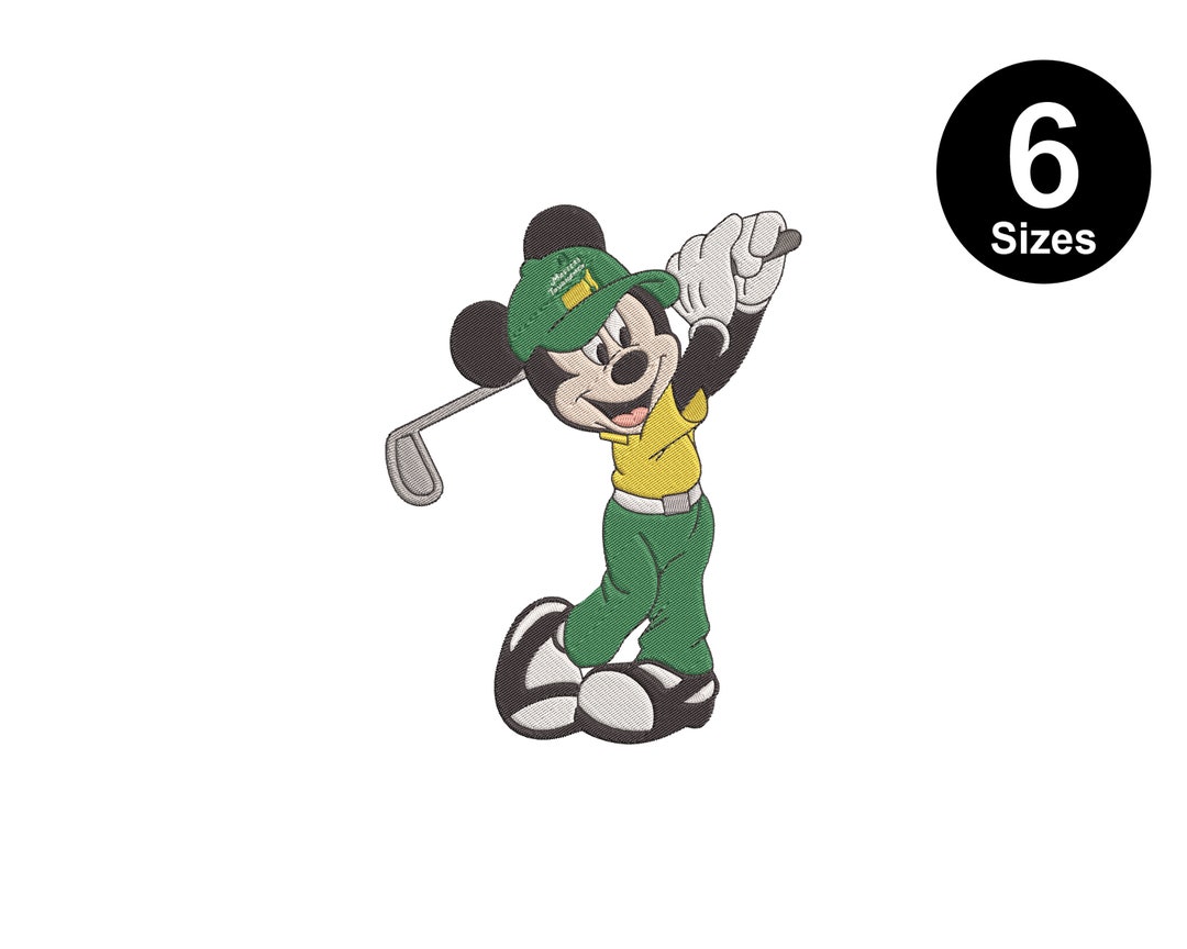 Funny Golf Mickey Mouse Embroidery Design, Instant Download, 6 Sizes - Etsy