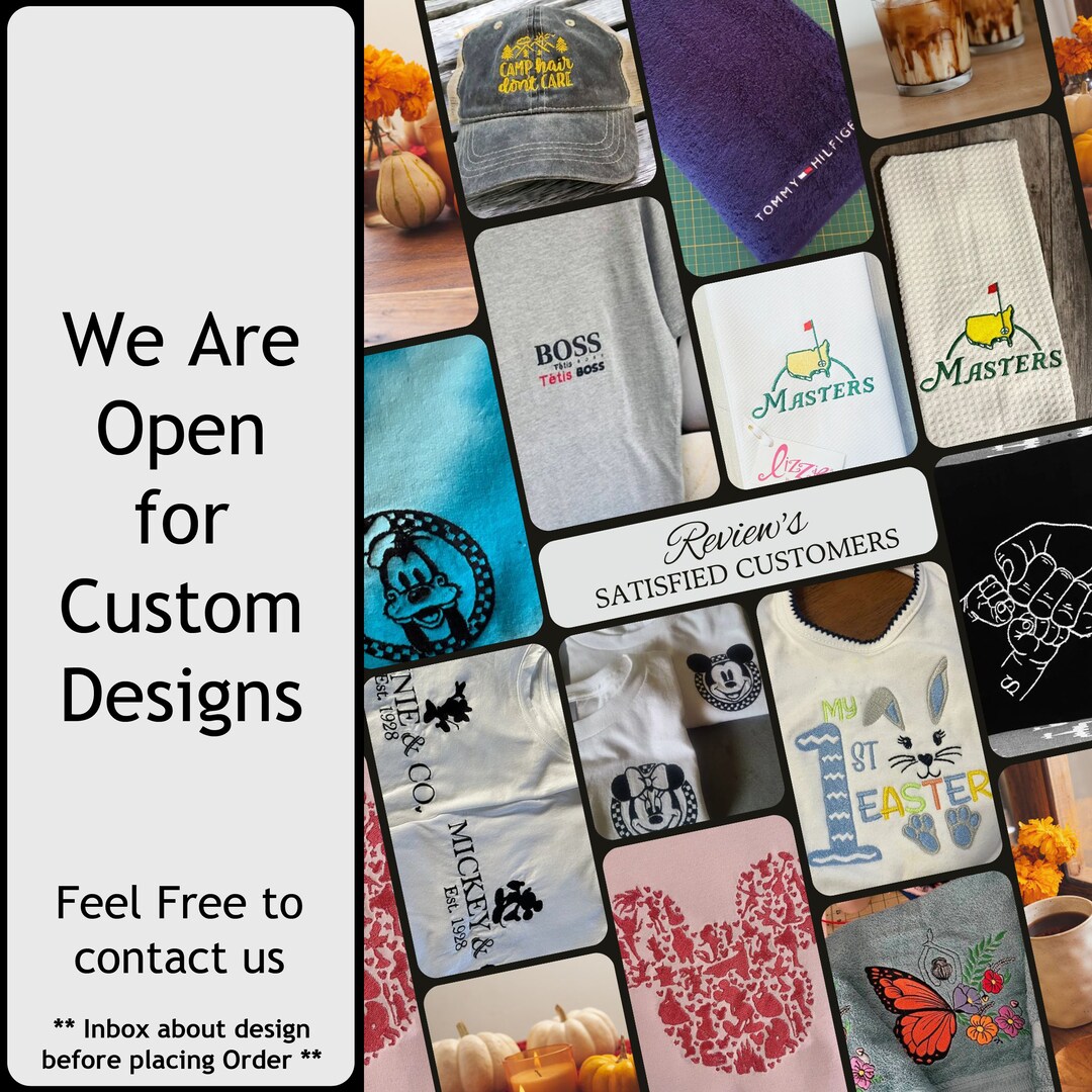 Customized Embroidery Design, Instant Download, 6 Sizes - Etsy