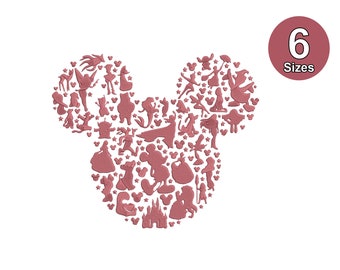 Mickey Mouse Mickey Head Embroidery Machine Designs Instant Digital ...