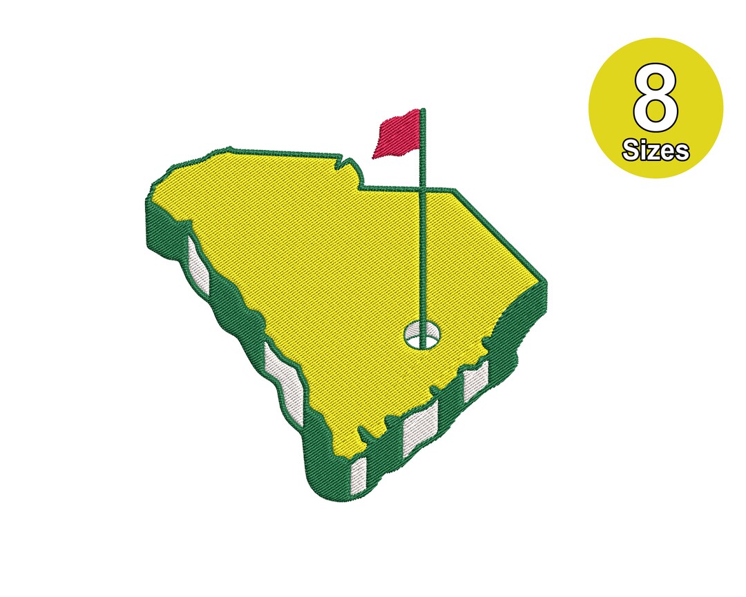 South Carolina Golf Machine Embroidery Design. 8 Sizes. Sports ...