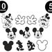 Mickey Head Outline Embroidery Design, Stitch Fill Bundle Set ...