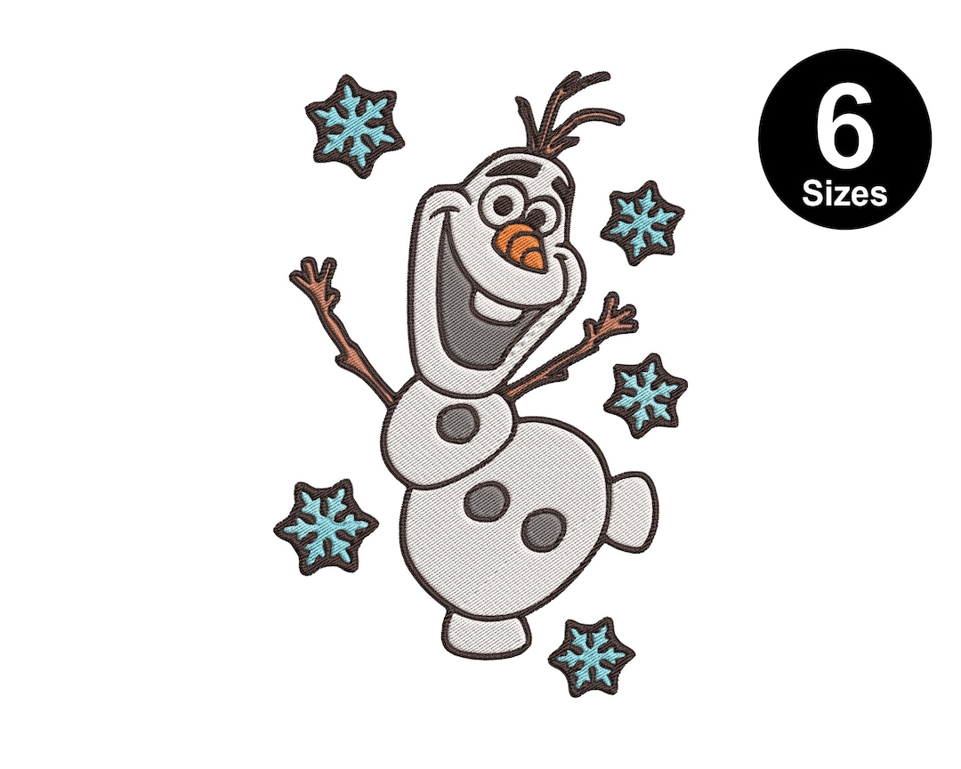 Happy Olaf Embroidery Design, 6 Sizes Embroidery Designs, Olaf ...
