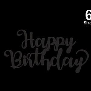 Happy Birthday Script - Instant Download Machine Embroidery Design, 6 ...