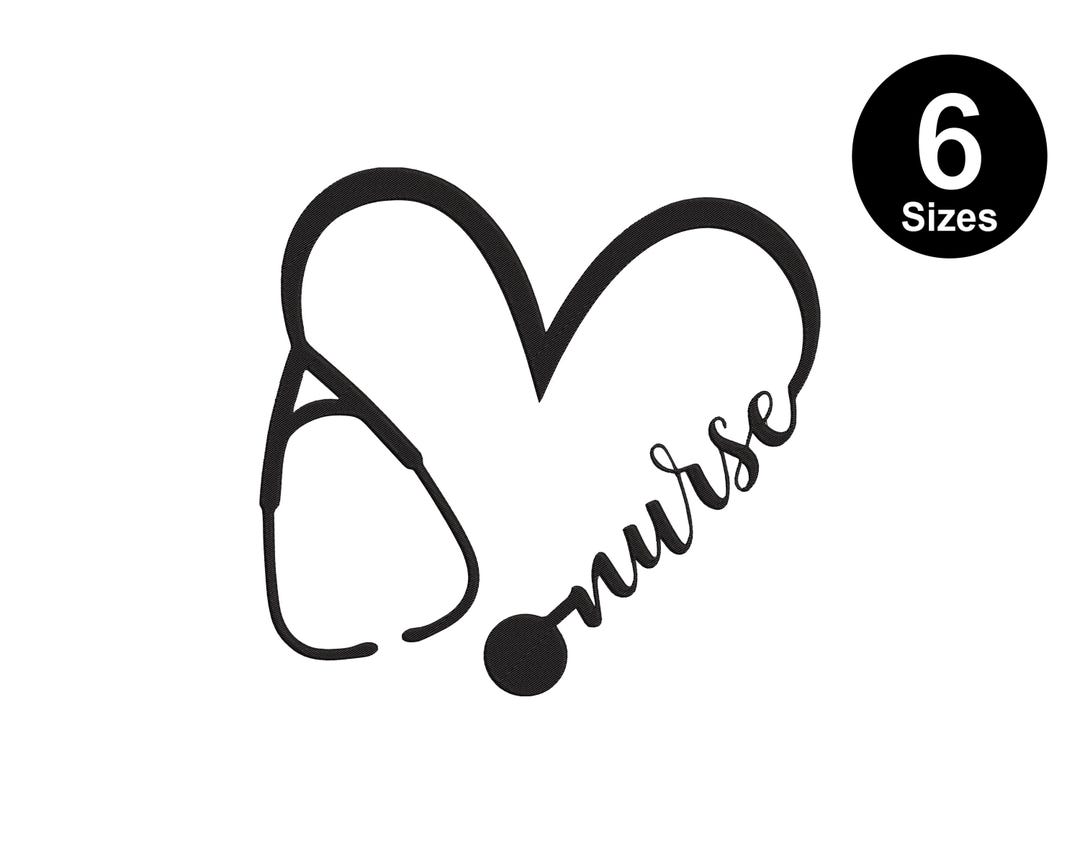 Nurse Heart, Embroidery Design, Instant Download, 6 Sizes - Etsy