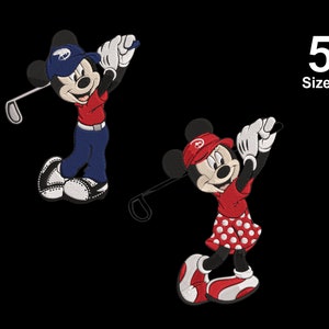 Minnie Mouse Golfing, Golf Machine Embroidery Design, 5 Sizes Instant ...