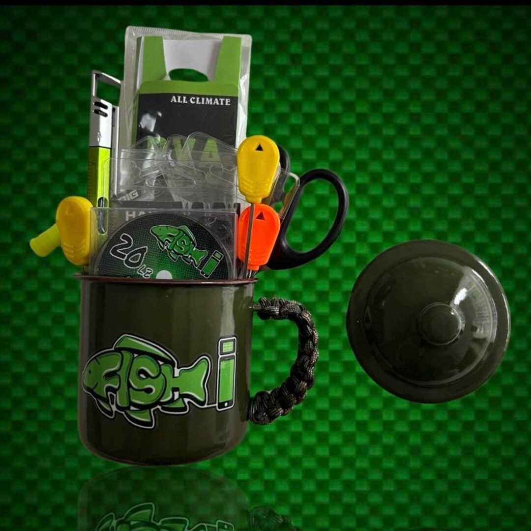 Carp Fishing Gift Set in Fishing Cup. Full of Carp Fishing Terminal ...